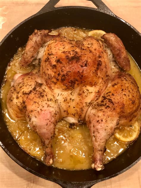 Dawns Recipes Cast Iron Skillet Lemon Roasted Chicken Ina Garten Recipe