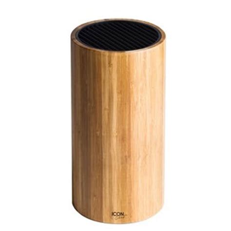 Icon Chef Universal Bamboo Knife Block Round Total Food Equipment NZ
