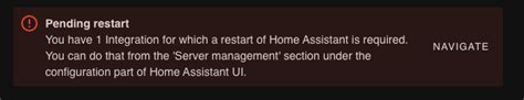 Pending Restart Text Unreadable In Dark Mode Default Theme · Issue 2698 · Hacsintegration