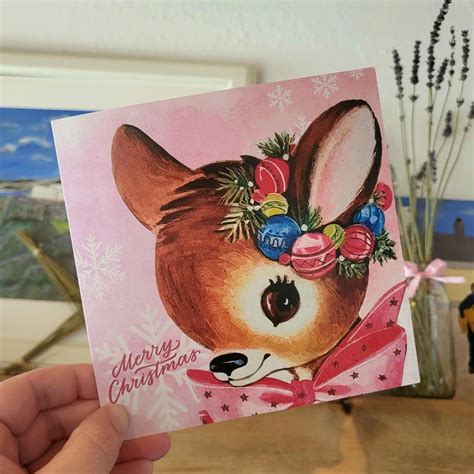 Retro Christmas Card Vintage Inspired Nostalgic Holiday Cards Vintage