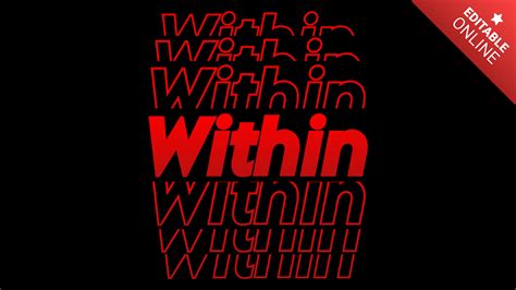 Within Modern Stroke Text Effect Generator
