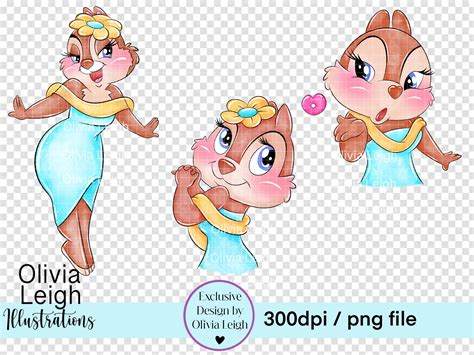 Clarice Chipmunk Watercolour Clipart Set Digital Download Png Files Etsy