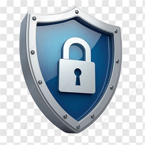 Blue Shield With A Lock Icon Symbolizing Security And Protection Blue