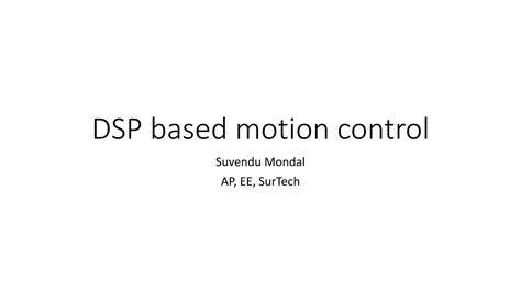 dsp based motion control pptx
