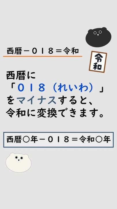 西暦から和暦（令和・平成・昭和）に変換する計算方法 Youtube