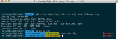 Iterm2 Mit Dem Agnoster Theme In Oh My Zsh Nutzen Mac Installation