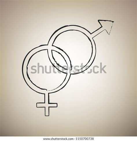 Sex Symbol Sign Vector Brush Drawed Stock Vector Royalty Free 1150700738 Shutterstock