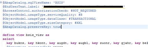 3170581 Issue In Cds View Extension Bsisview Sap Knowledge Base