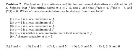 Solved Problem The Function F Is Continuous And Its Chegg