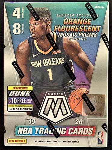 Panini MOSAIC Basketball Card Factory Sealed Blaster Box Exclusive ORANGE FLOURESCENT