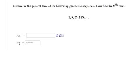 solved determine the general term of the following geometric