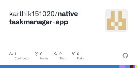 Github Karthik151020native Taskmanager App