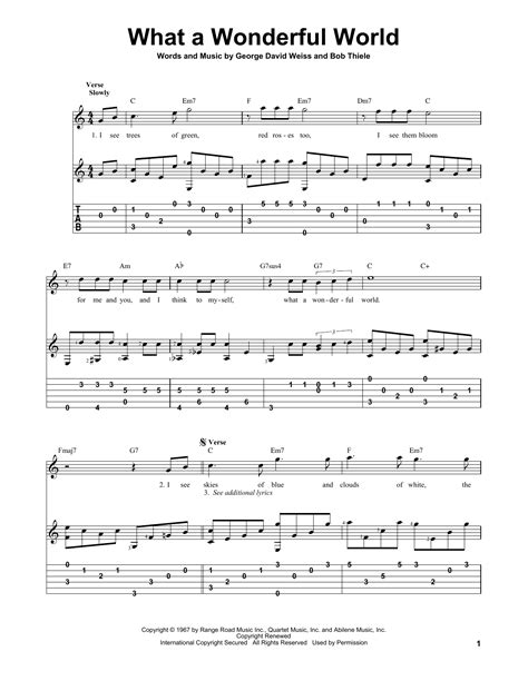 Wonderful World Sheet Music