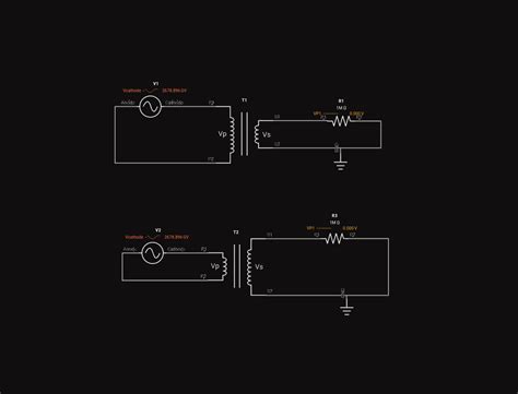 Schematic For [example] Simulation Of Types Of Transformers Two