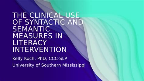 Pdf The Clinical Use Of Syntactic And Semantic Measures In Literacy Intervention