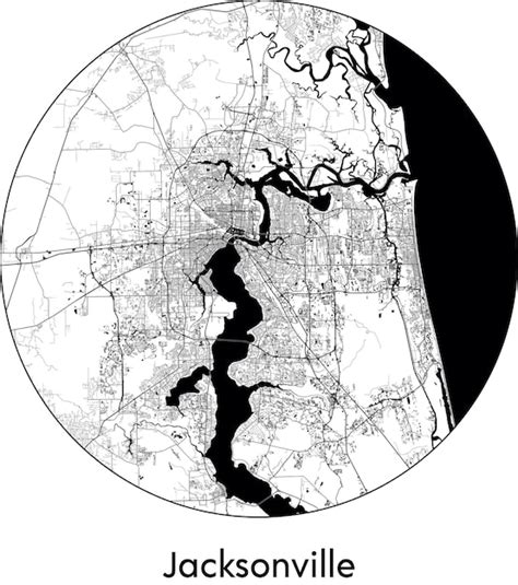 Premium Vector City Map North America United States Jacksonville