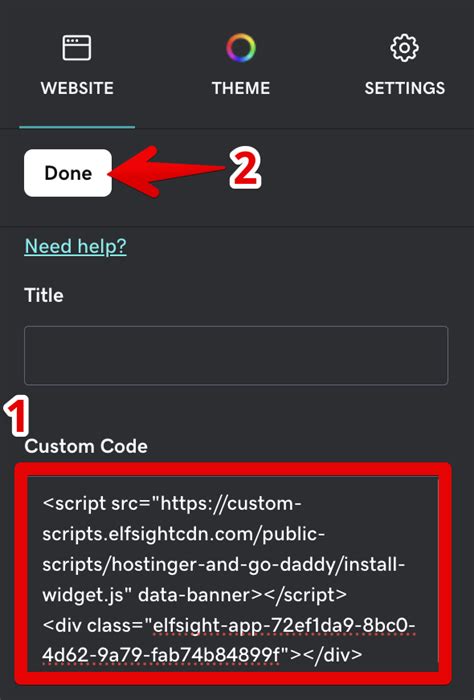 installing elfsight widget on godaddy avoiding iframe elfsight help