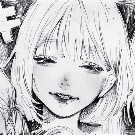 A Drawing Of Two Girls With Crosses On Their Heads And One Girl Has Her