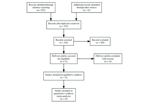 Flow Chart Illustrating The Different Stages Of Search And Study