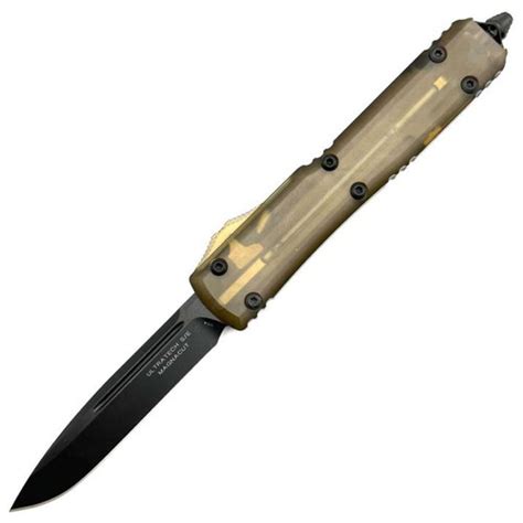 Microtech Ultratech Ultem Top Otf Knife Double Edge 346 Black Dlc