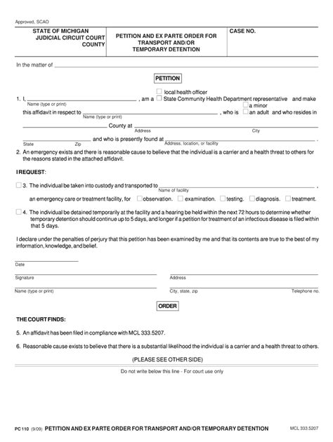 Michigan Fillable Court Forms Printable Forms Free Online