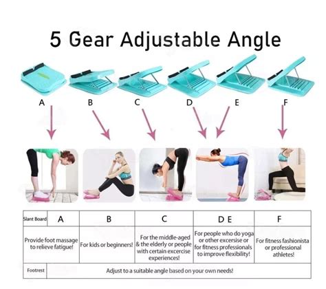 Portable Slant Board Adjustable Incline Board Leg Exercise Ankle Foot