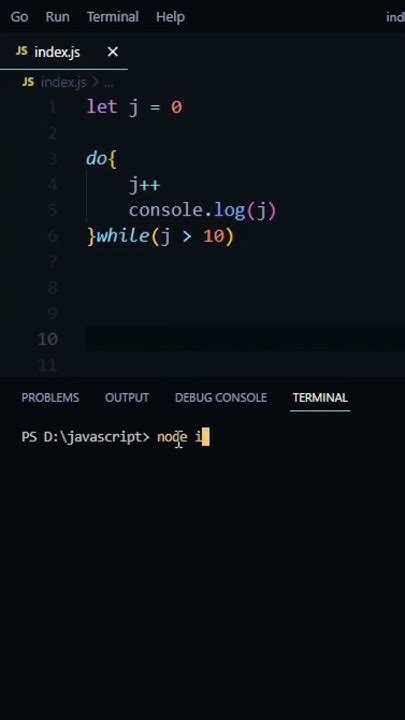 How To Use Do While Loop In Javascript Javascript Shorts Youtube