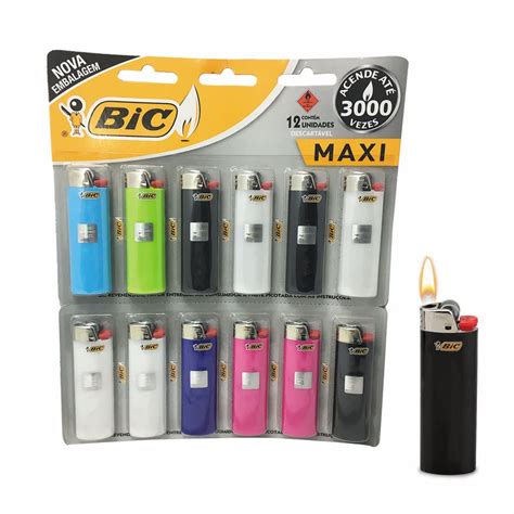 Bic Isqueiro Maxi Com12 Multi Color Br