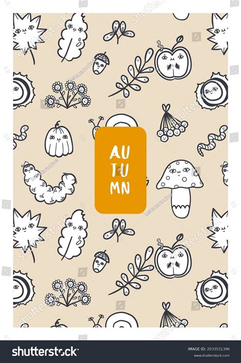 Autumn Cute Fall Vector Minimal Illustration Stock Vector Royalty Free 2033531396 Shutterstock