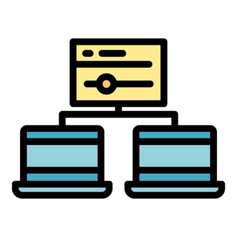Premium Vector Computer Network Icon Outline Vector Code Monitor