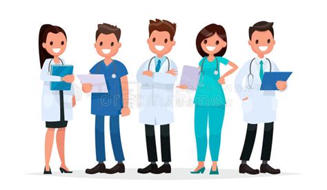 卡通高清图片 卡通风格的医生团队 卡通风格的医生团队图片免费下载 5167642531 千图网pro