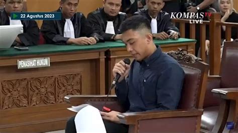 Mario Dandy Menangis Saat Bacakan Pleidoi Saya Mohon Maaf Kepada Orang Tua Saya Khususnya Ayah
