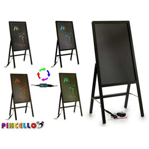 LAVAGNA LUMINOSA LED NERA CAVALLETTO 50X Vendita Online LAVAGNA