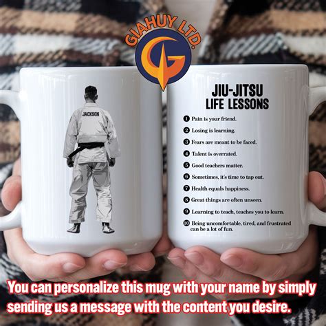 Personalized Jiu Jitsu Mug T Inspirational Quotes Mug T Jiu