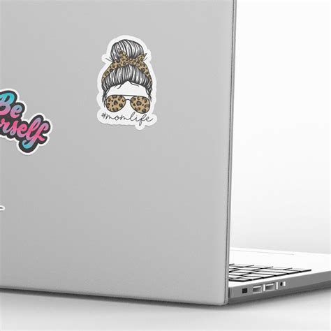 Mom Life Messy Bun Sticker By Bottle Your Brand