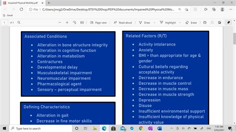Psychosocial Nursing Diagnosis For Impaired Physical Mobility Issealpha