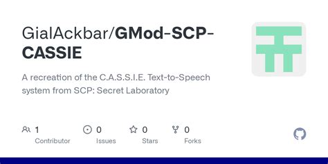 Github Gialackbar Gmod Scp Cassie A Recreation Of The C A S S I E