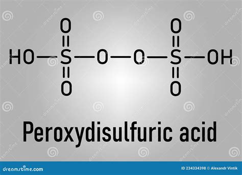 Peroxydisulfuric Acid Oxidizing Agent Molecule Skeletal Formula