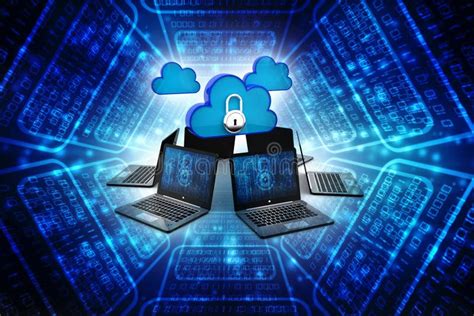 D Rendering Cloud Computing Cloud Computing Concept Stock Photo
