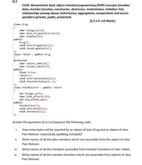 Solved Q Clo Demonstrate Basic Object Oriented Chegg