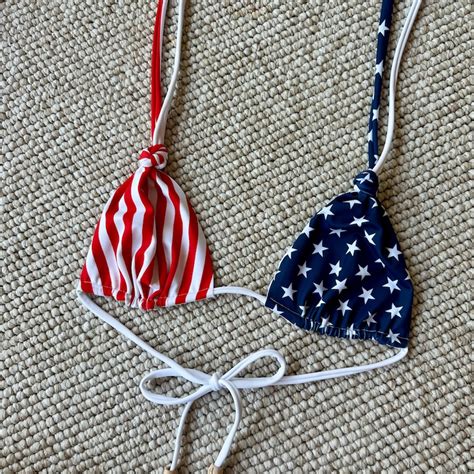 American Flag Bikini Etsy