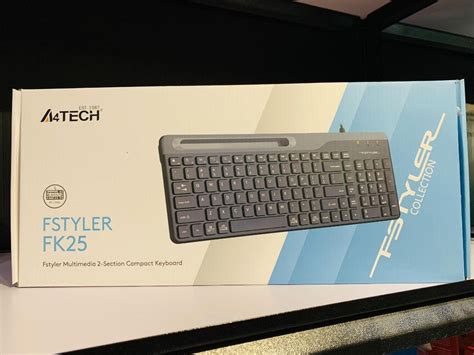 A4tech Fstyler Fk25 2 Section Compact Keyboard Usb Black On Carousell