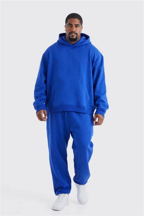 Plus Oversized Boxy Hooded Tracksuit
