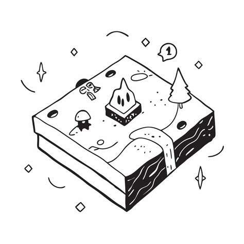 Sencillo Plano Diseño Icono Mágico Bosque Losas Concepto Como Losas Con Mágico Bosque Escenas