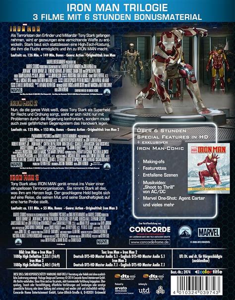 Iron Man Blu Ray Trilogie Iron Man Trilogy 4k2d Blu Ray Bundle