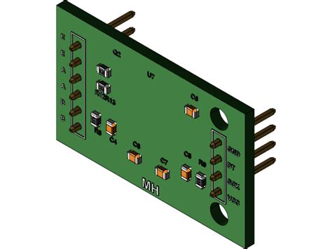 Hx711 Breakout Board 3d Cad Model Library Grabcad