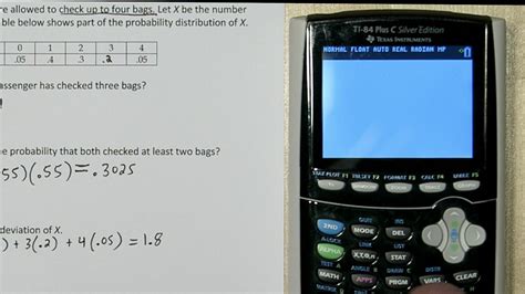 Discrete Random Variables Mean Standard Deviation And Probability Youtube