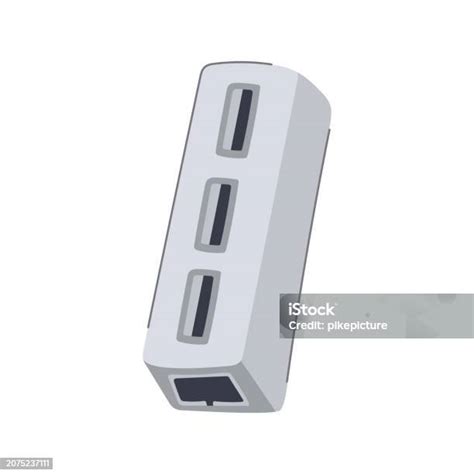 デスク Usb ハブ漫画ベクトル図 イラストレーションのベクターアート素材や画像を多数ご用意 イラストレーション ケーブル線
