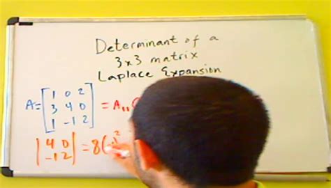 Finding The Determinant Of A X Matrix Using Laplace Expansion Tutorial Sophia Learning