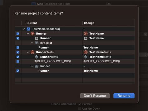 Rename Runner Xcode Project And Workspace · Issue 9767 · Flutter
